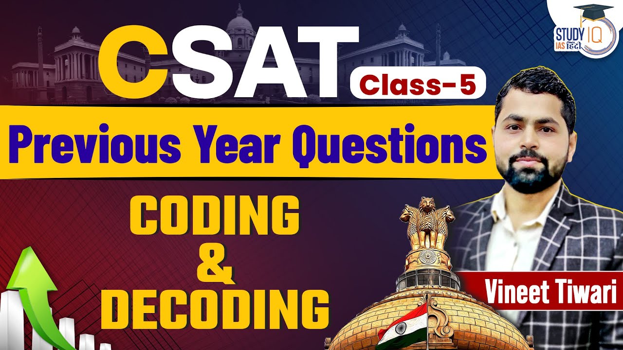 Coding And Decoding Reasoning Upsc Csat Class 5 Vineet Tiwari 2490