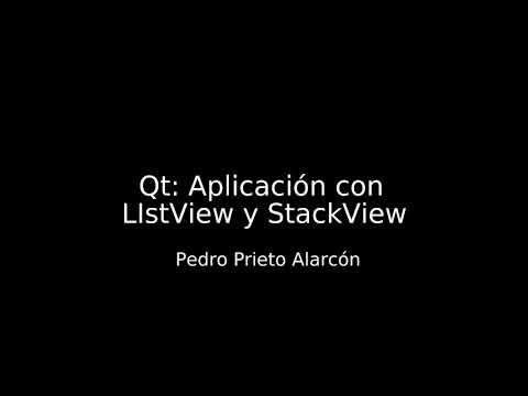 Diseño de aplicaciones con Qt: ListView y StackView (2) - YouTube