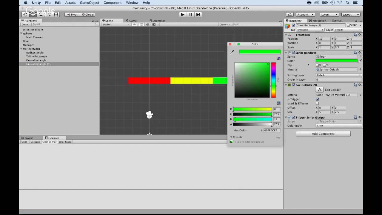 18 Adding multicolor bars to the horizontal obstacle - YouTube