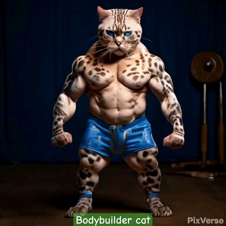 Bodybuilder cat #animal #cat #budybuilding - YouTube