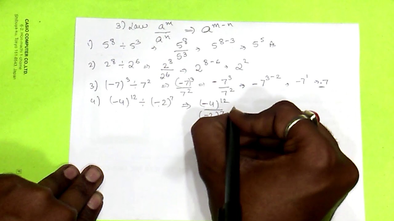 Exponents| Indices | part 4 - YouTube