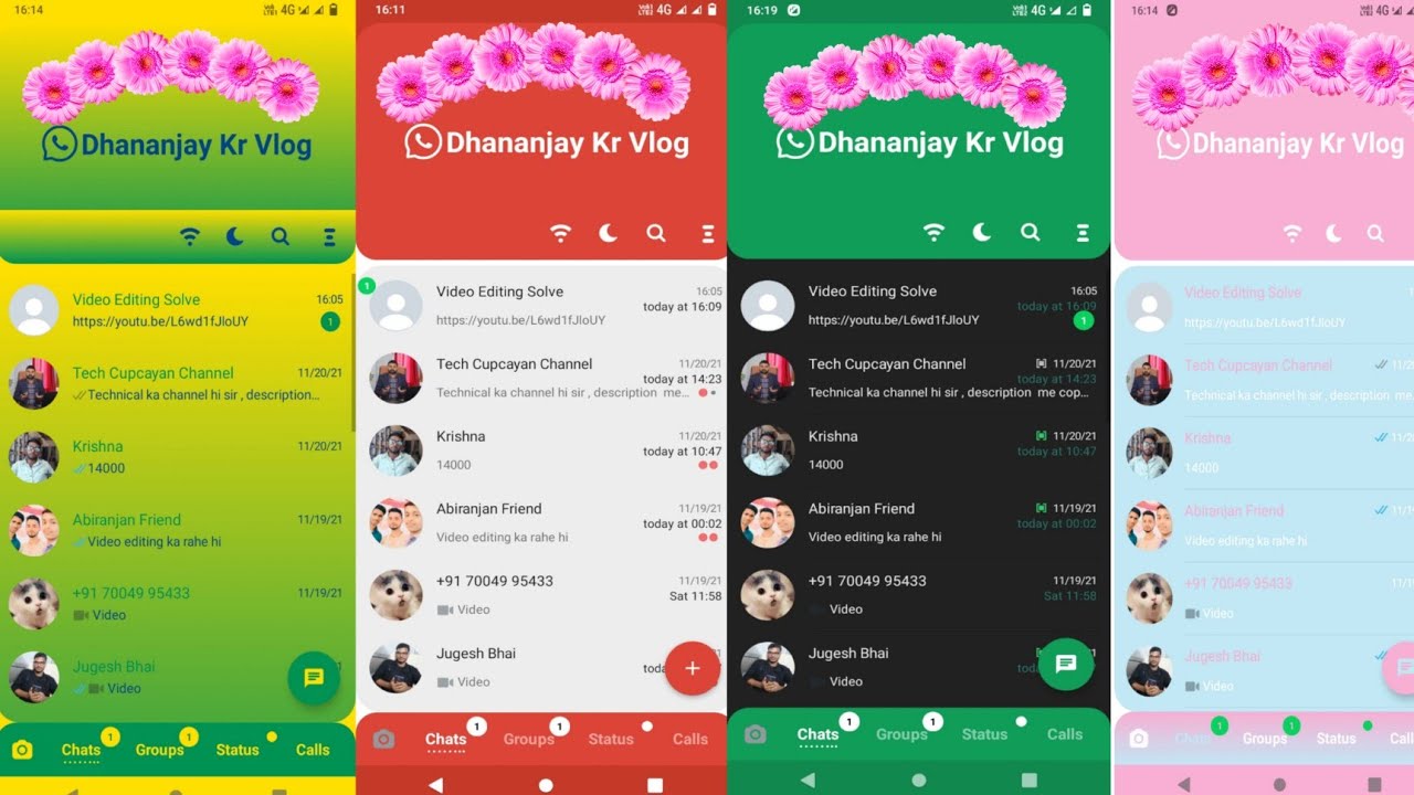 How to change background colour WhatsApp theme and home screen/whatapp ...