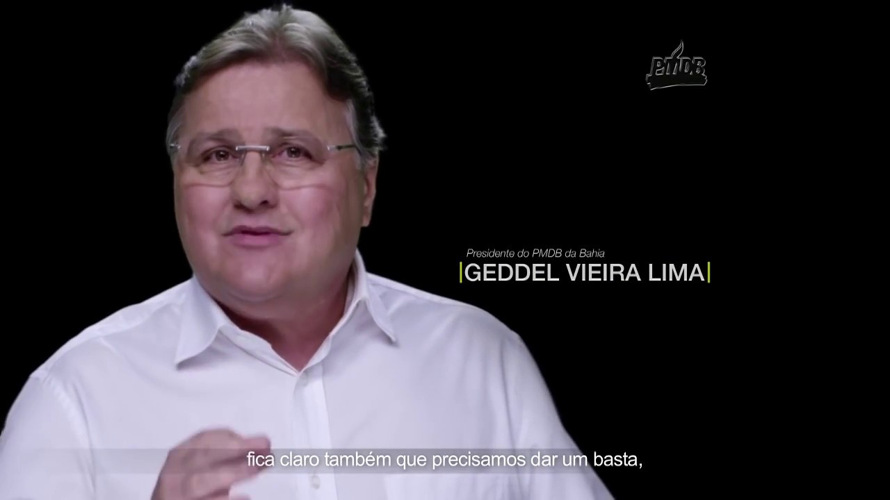Geddel Vieira Lima (PMDB - BA) no Programa Partidário Nacional do PMDB ...