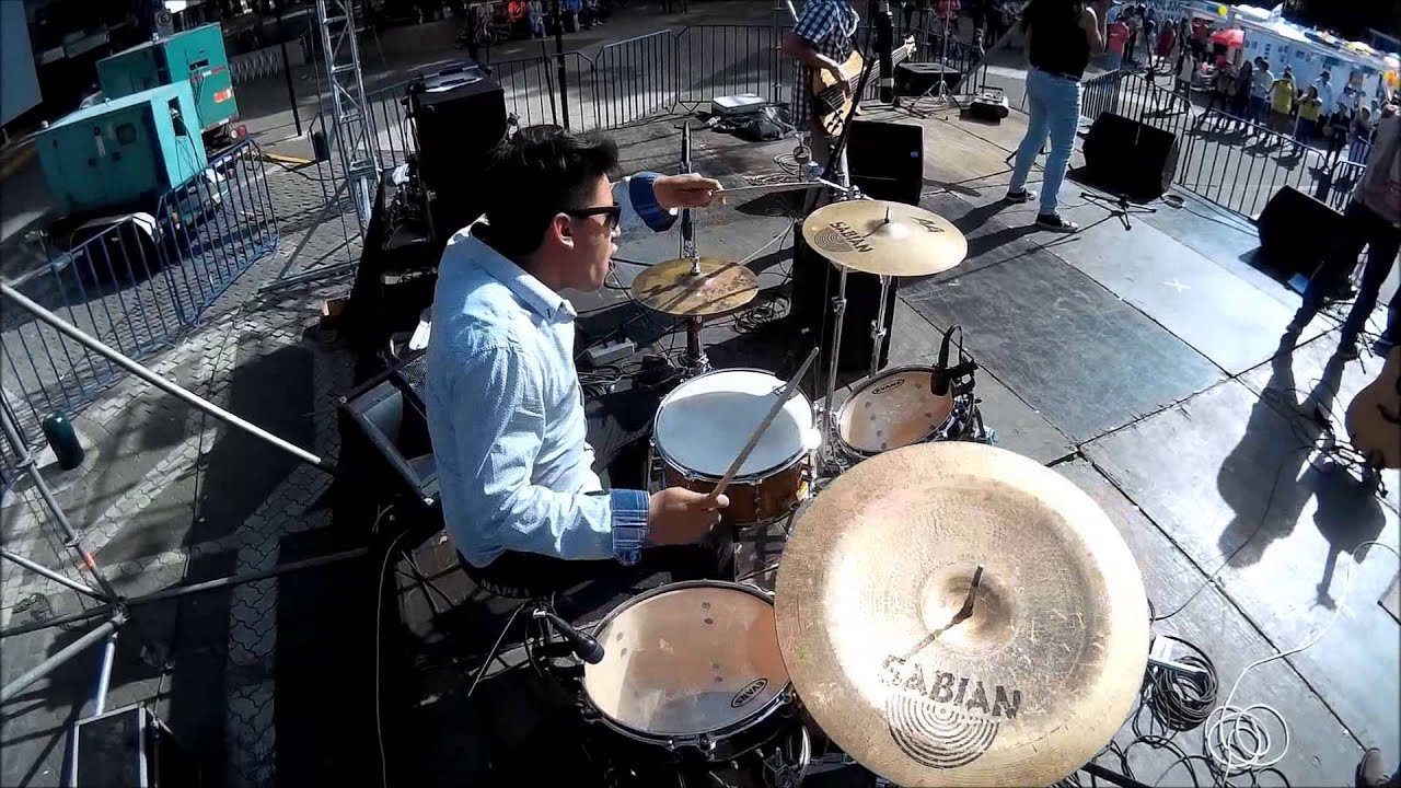 César Gatica - Tu Amor está conmigo -GO PRO Bateria - YouTube