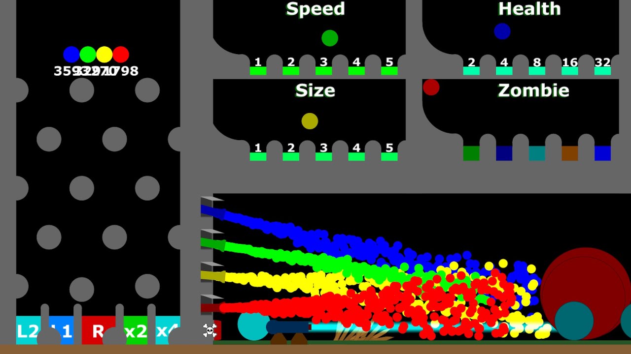 Zombie Defense VS Marbles + Multiply or Release - Algodoo Marble Race ...