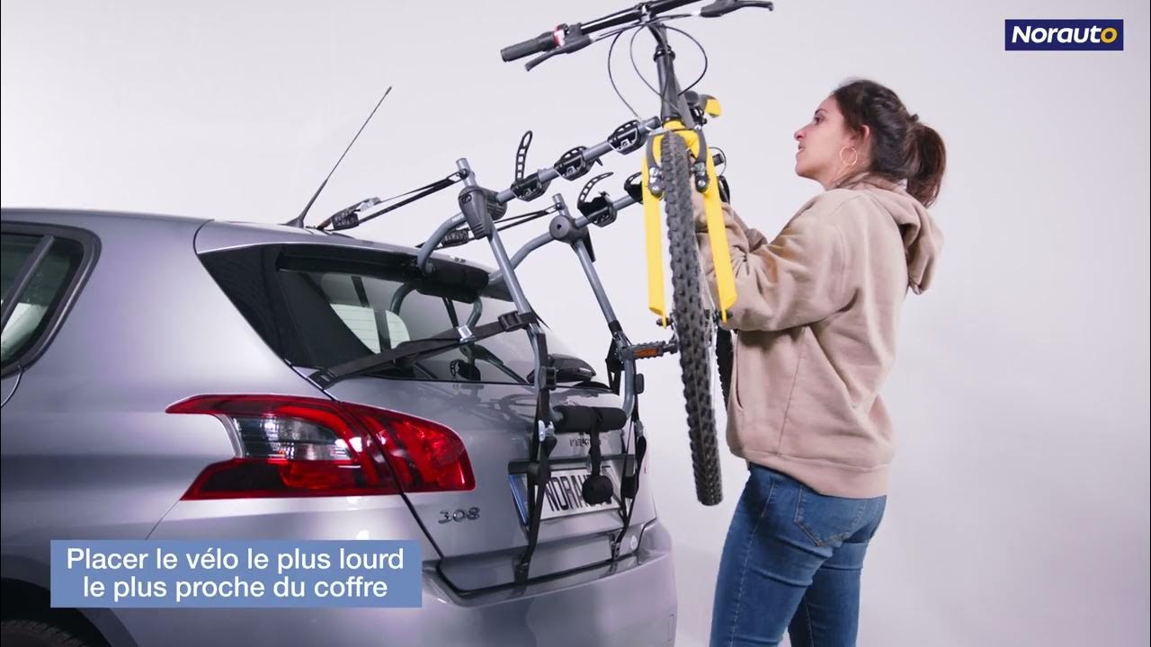 Tuto porte-vélos de coffre suspendu NORAUTO STRAP 100-3 pour 3 vélos ...