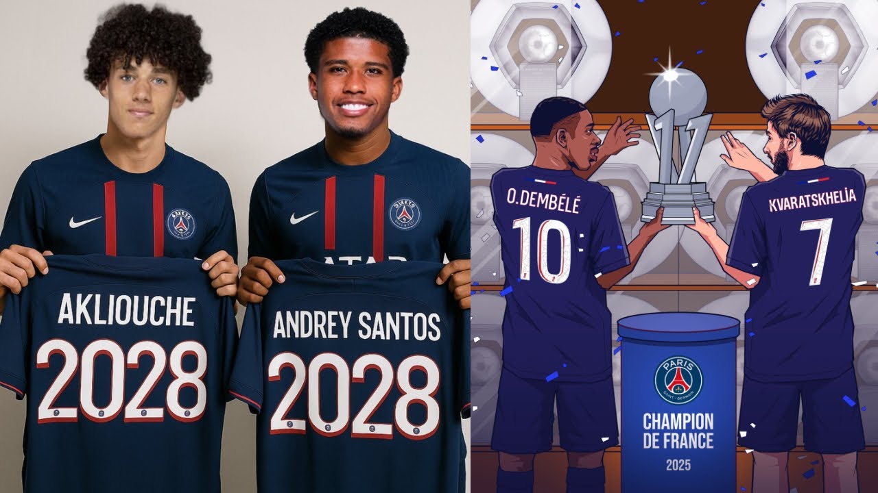 LE PSG CHAMPION DE FRANCE BOUCLE LES ARRIVÉES DE MAGHNES AKLIOUCHE ET ...
