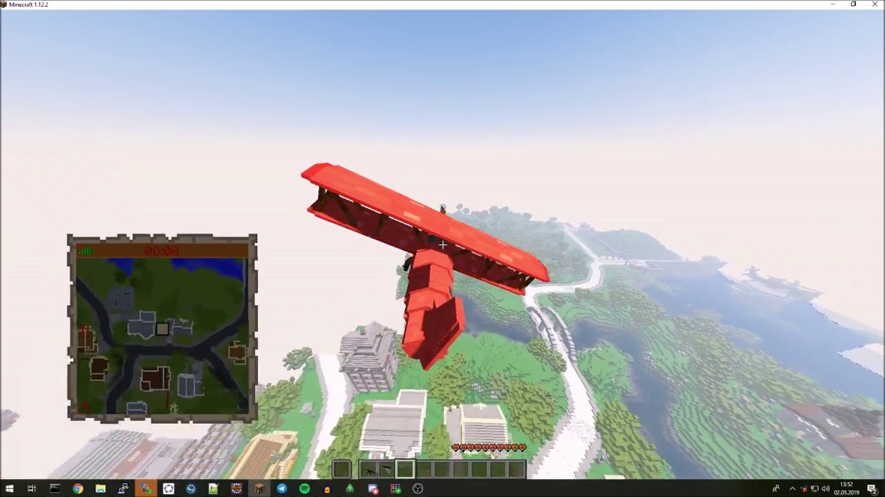 [Devlog #002] (Minecraft Vanilla) Airplane Test - YouTube