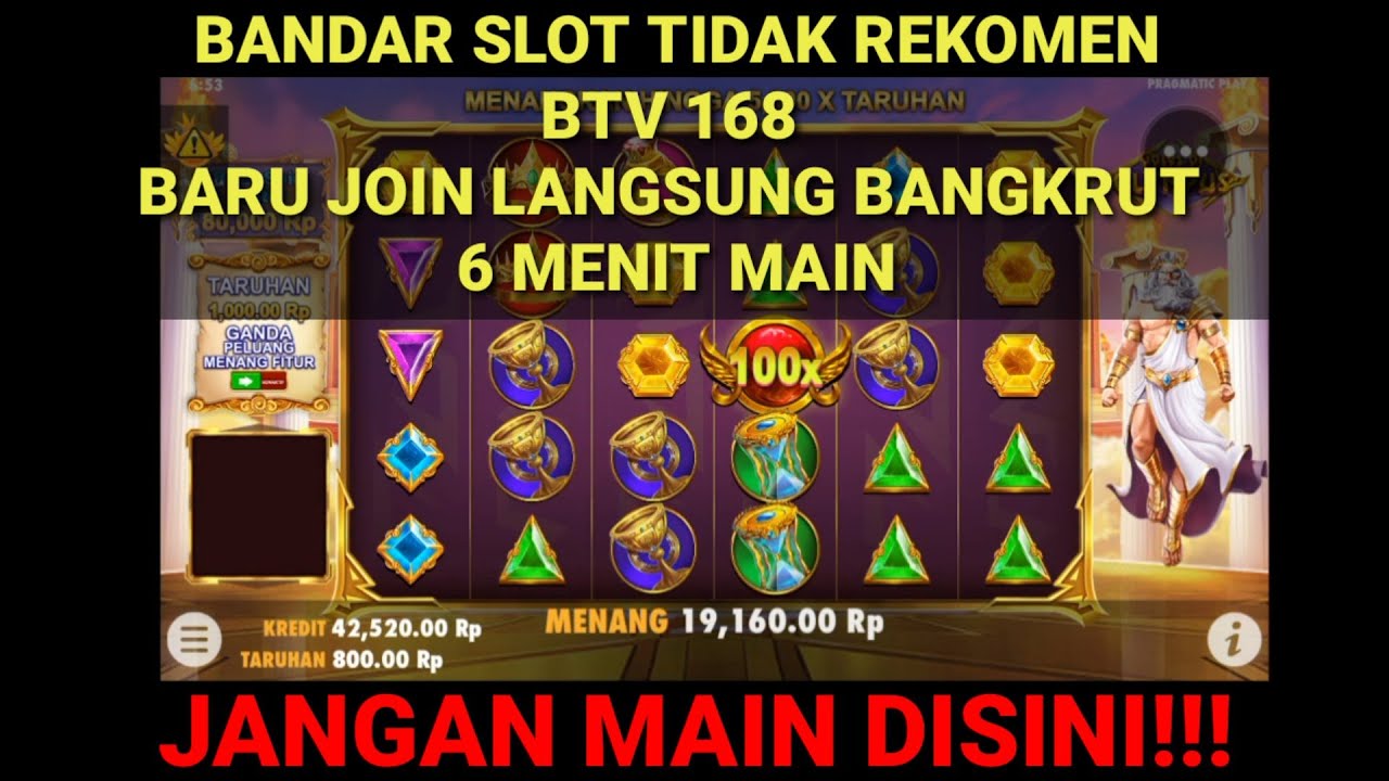 JANGAN MAIN DI AGENT SLOT PRAGMATIC BTV168 - AKUN BARU 6 MENIT BANGKRUT ...