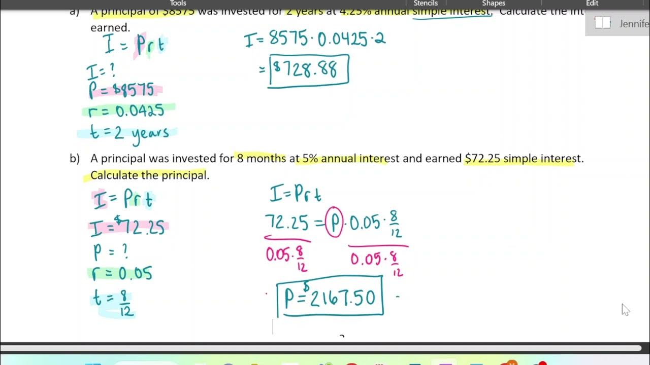 PC 11 Financial Literacy: Simple Interest versus Compound Interest ...