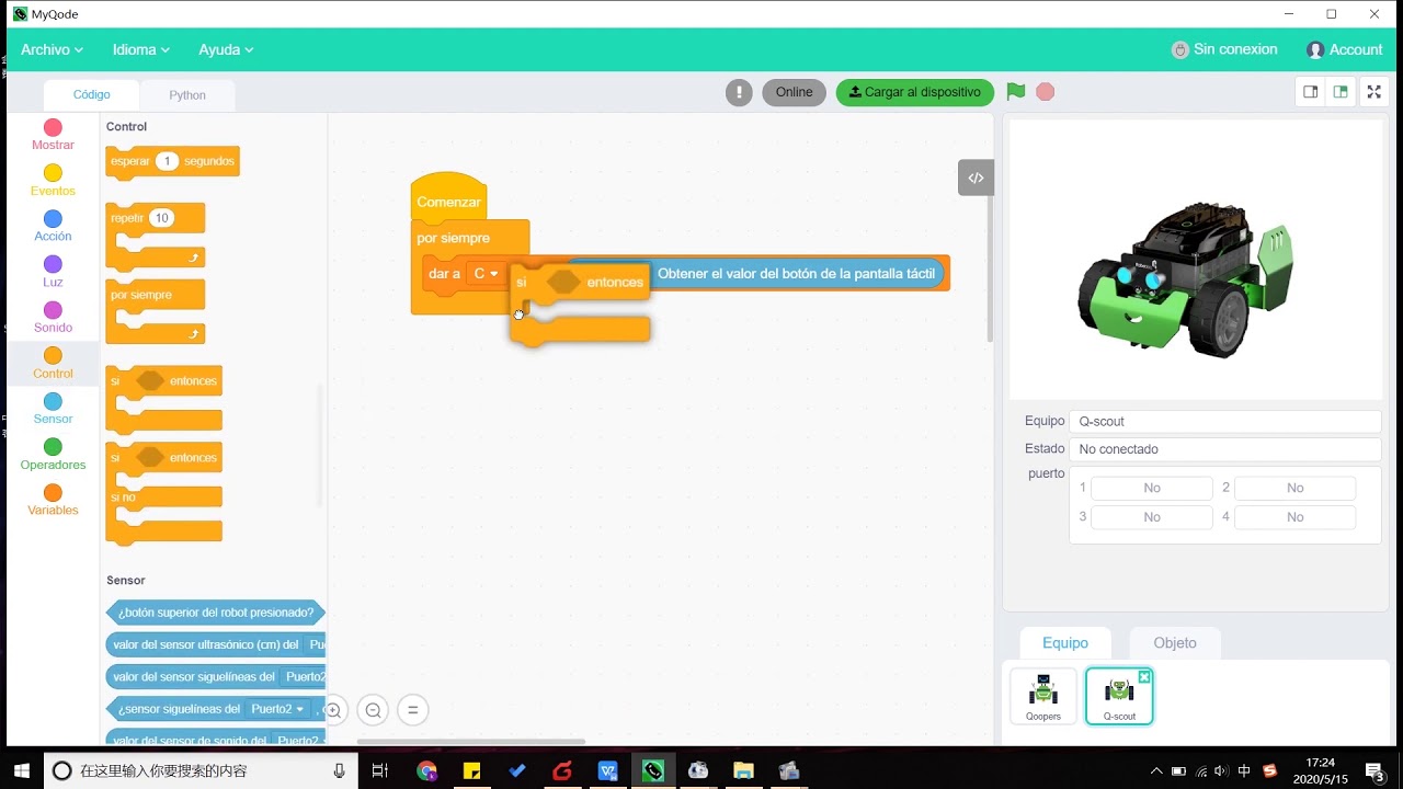 Crea un Mini Piano con Q-Scout. Matebot - Scratch Coding. Kit ...