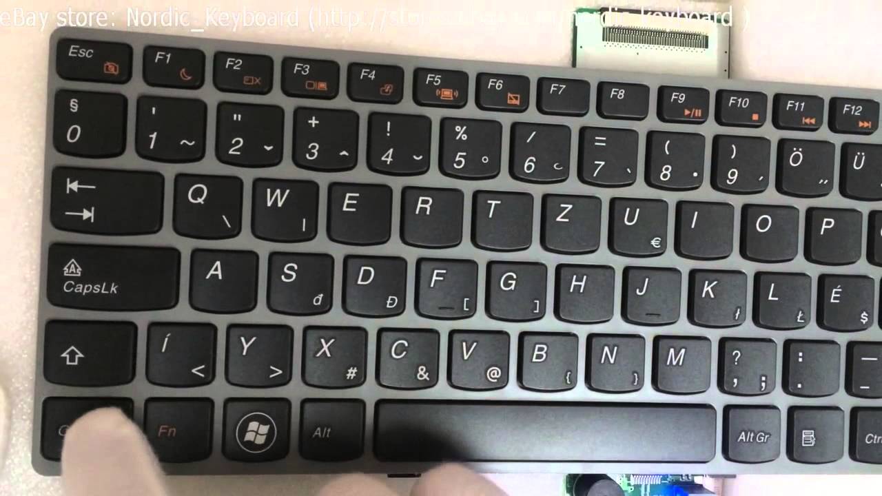 Hungarian Keyboard for Lenovo Z560 Z565A G570 G770 G780 - YouTube