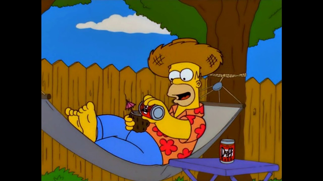 Echa la birra en el coco y luego tira la lata, los simpson castellano ...