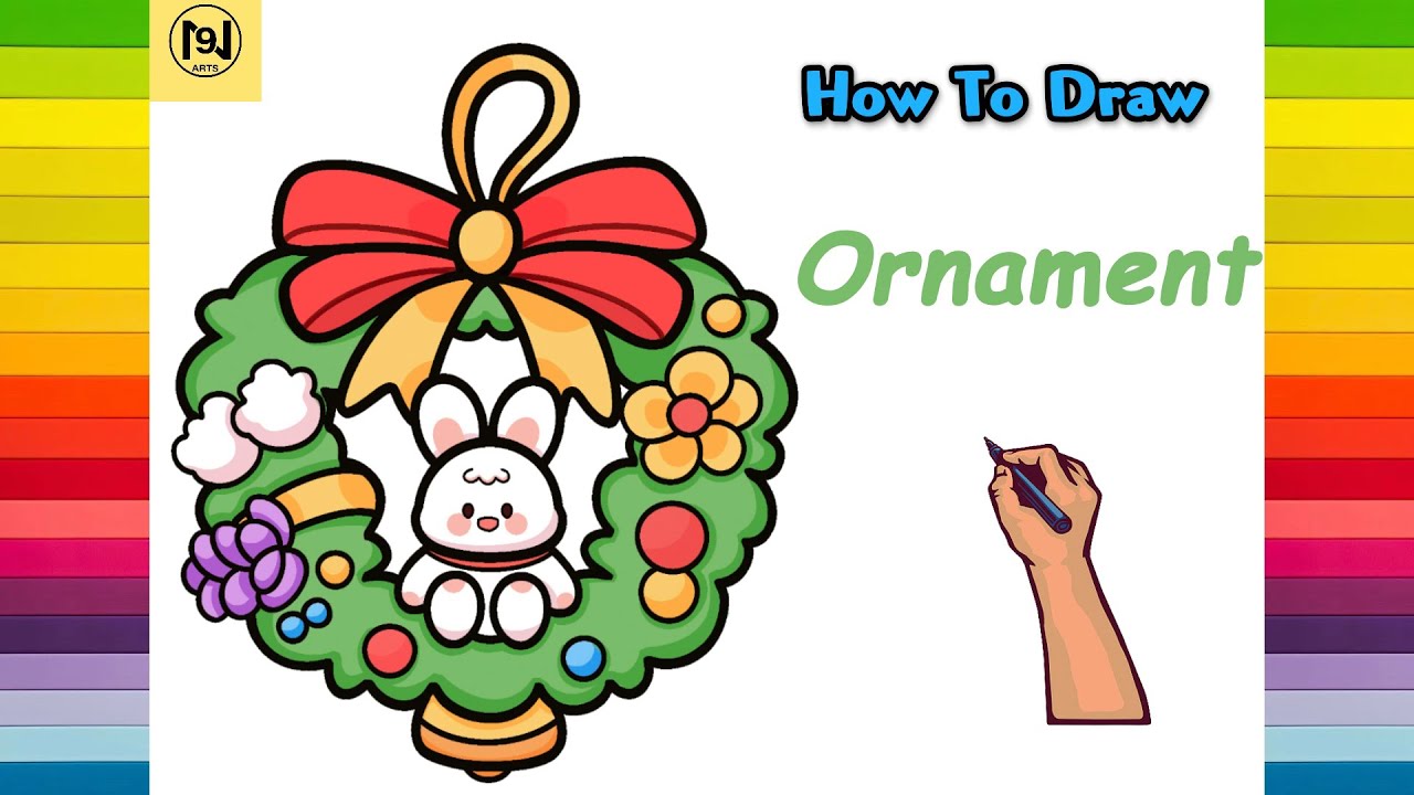 How to Draw a Cute Christmas Ornament easy | No.9 ARTS - YouTube
