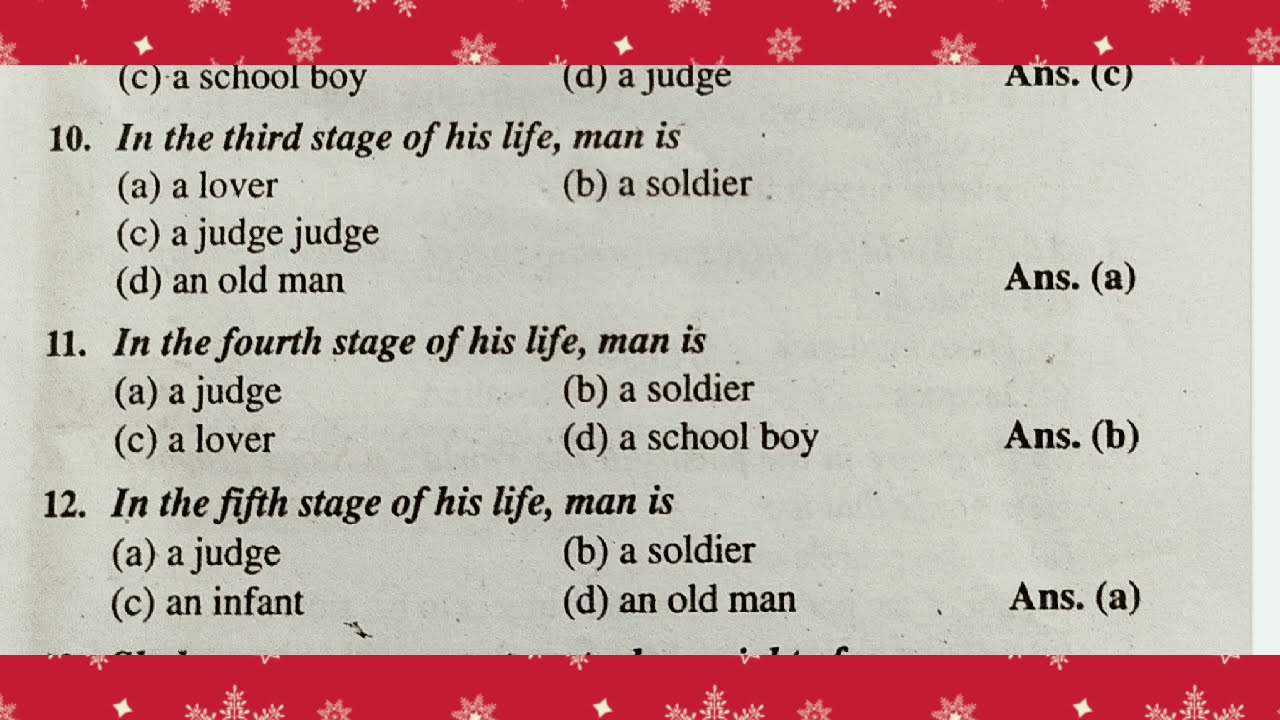BA 1st Year English Objective Question 202 | BA 1st Year Angrejee ...