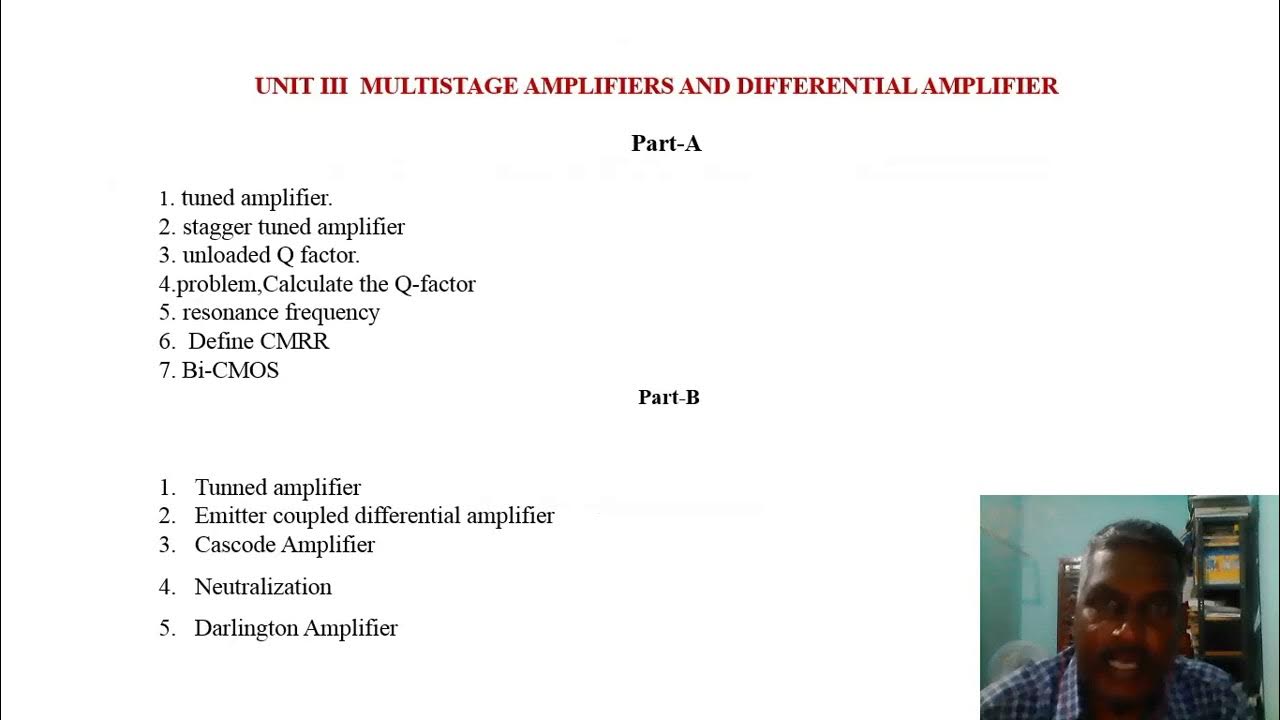 ELECTRONIC DEVICES AND CIRCUITS EC3353 UNIT II & III IMPORTANT ...