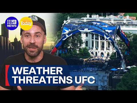 Weather threatens to impact UFC White House show | 9 News Australia