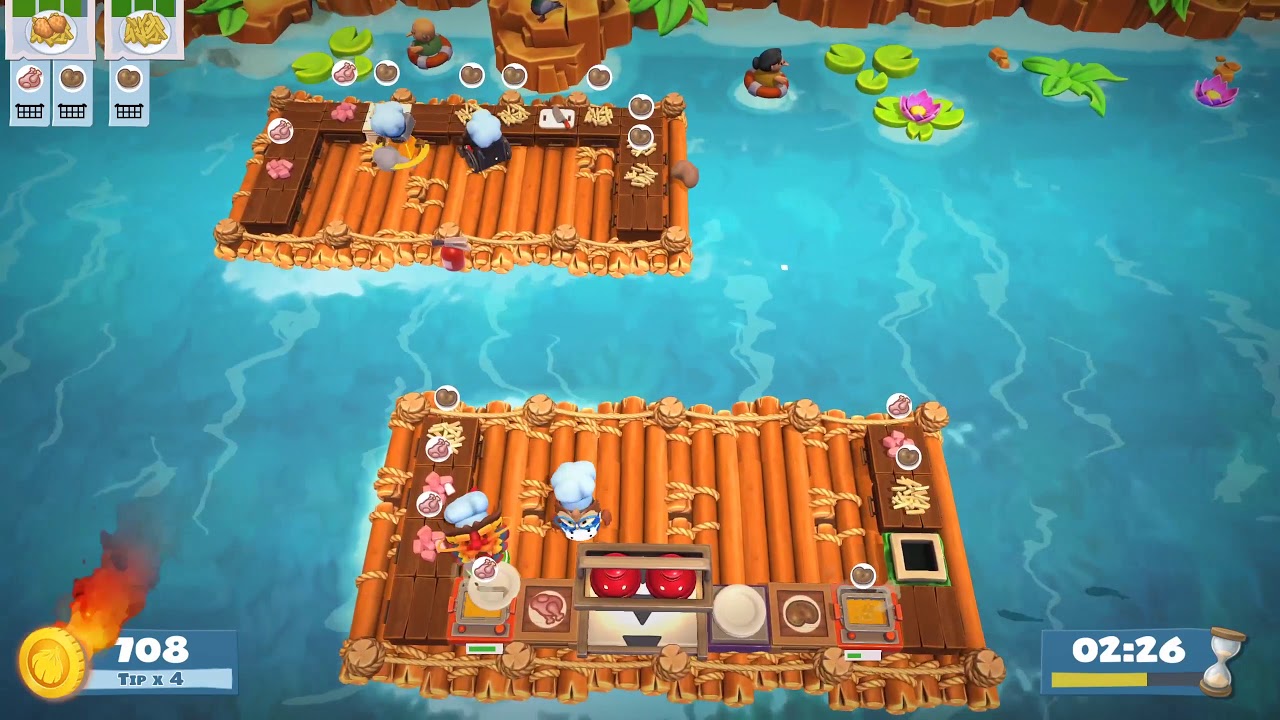 Overcooked! 2【World Record 4P】Level 2-1 (2196) by OverPanicked - YouTube