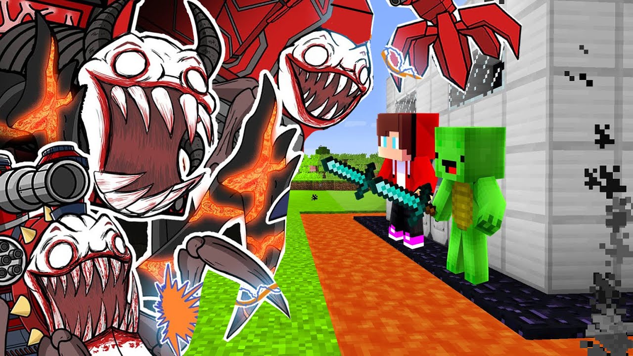Choo Choo Charles vs The Most Secure House - Minecraft gameplay by Mikey and JJ (Maizen Parody ...