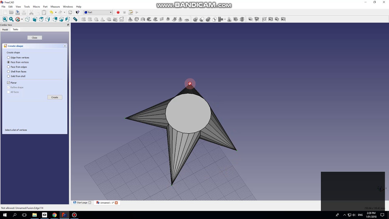 FreeCAD rectangle to round transition - YouTube