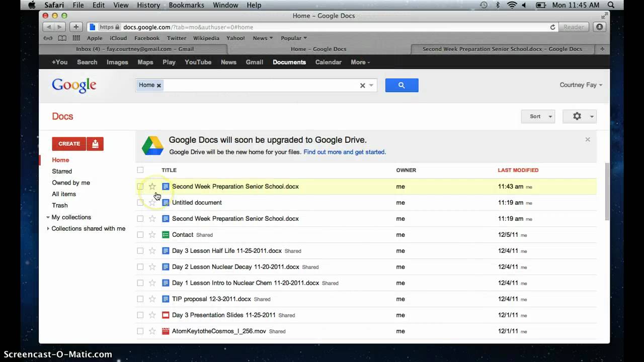 Creating a Word document in Google docs - YouTube