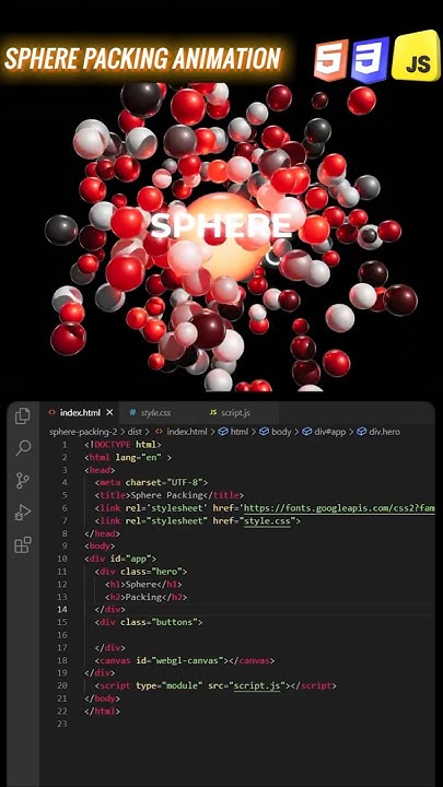 Sphere Packing Animation Programming Html Css Js Code Web Shorts