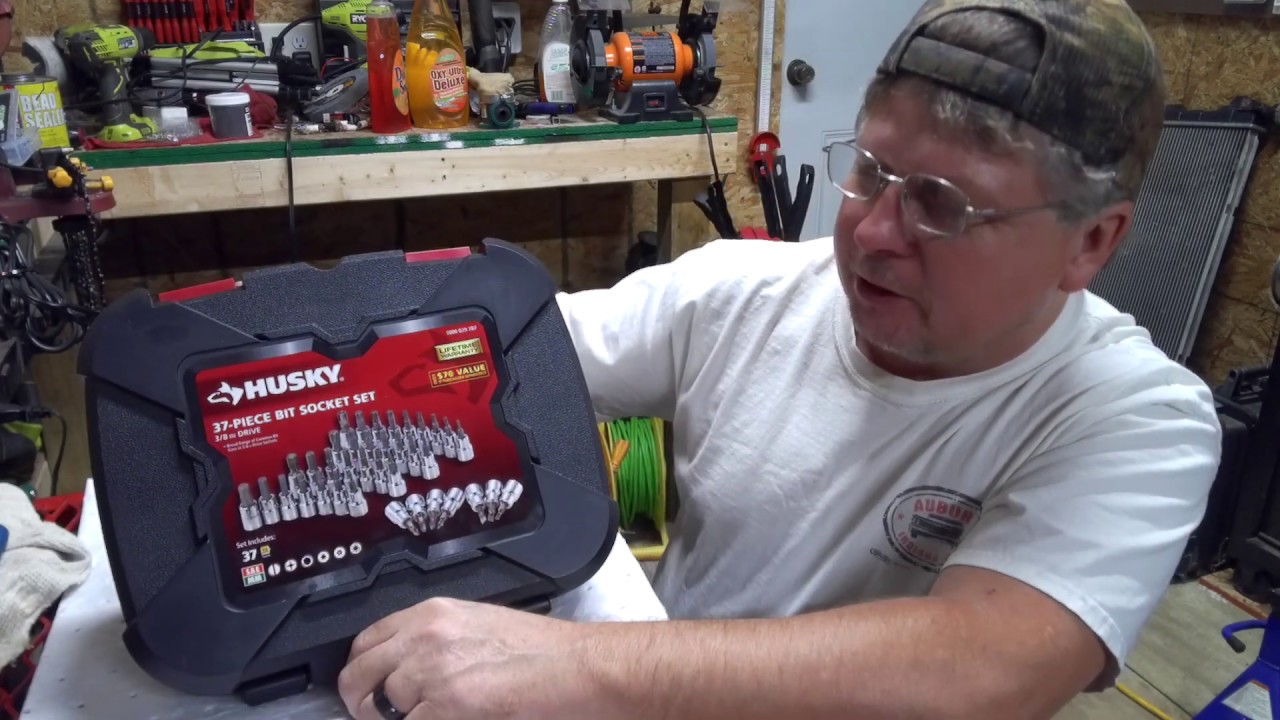 Husky 37-piece 3/8 Drive Bit Socket Set - YouTube