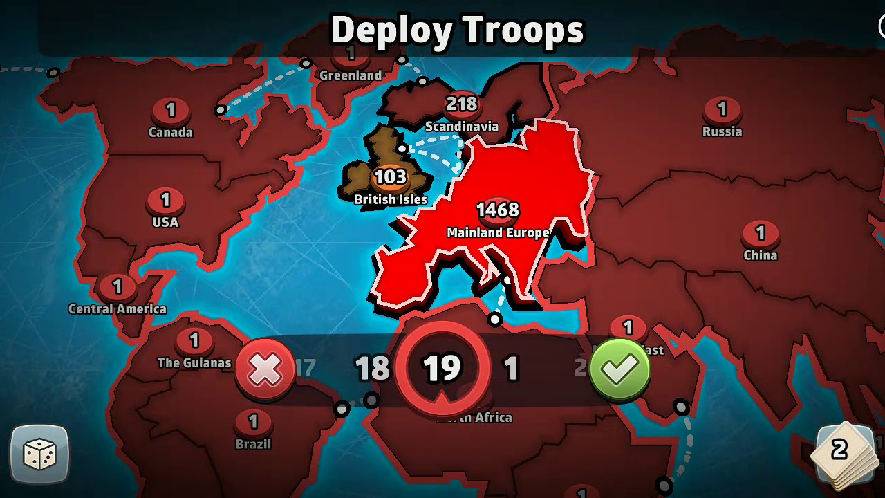 Having a lot of troops in risk - YouTube