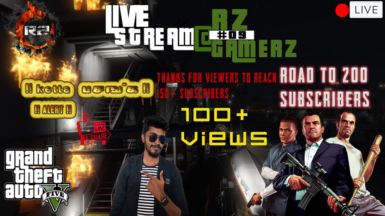 🔴LIVE : GTA V ON LIVE STREAM | STORY MODE | #09 | GAMEPLAY | TAMIL | RZ ...