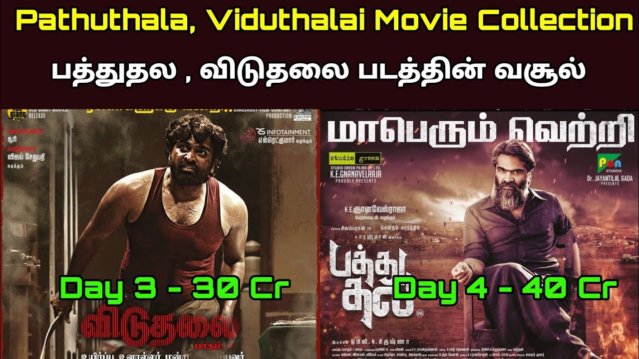 Viduthalai Movie 3rd Day Box Office Collection[ Pathuthala 4th Day Box ...