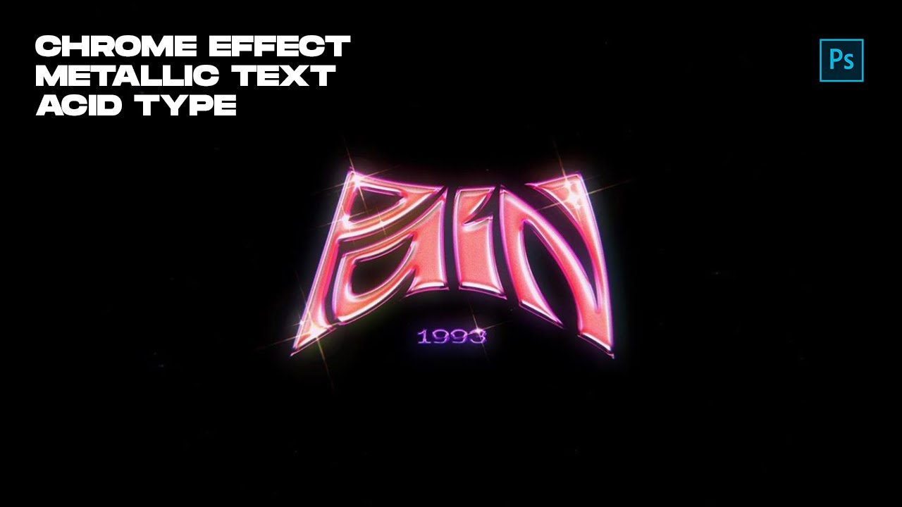 3D CHROME EFFECT ON ANY LOGO | MODERN AESTHETIC POSTER DESIGN|GLITCH ...