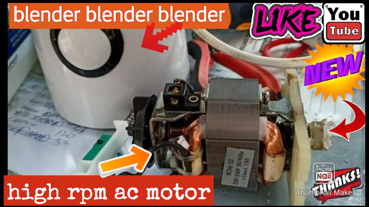 [BLENDER MOTOR] HIGH SPEED AC MOTOR 12000 RPM USED FOR DIY PROJECT ...