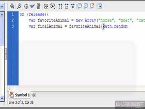 How to use arrays with ActionScript to create randomizers - YouTube