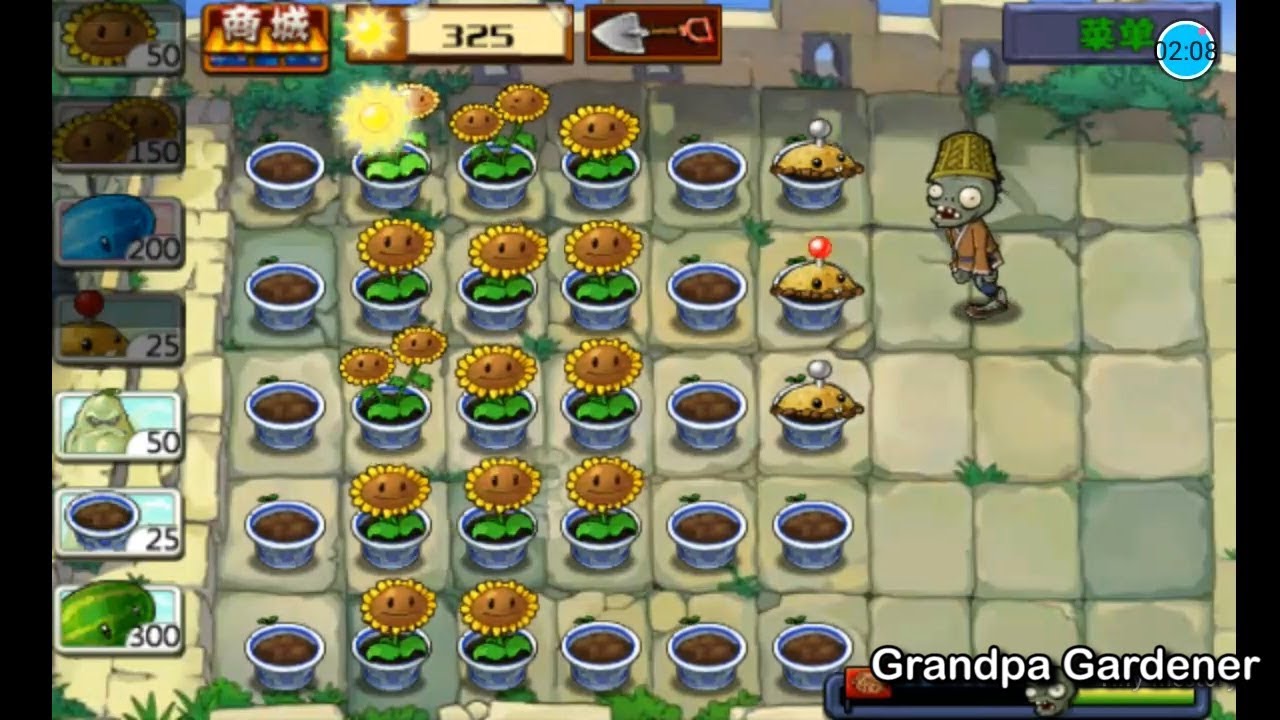 Plants vs Zombies Chinese Great Wall of China Level - YouTube