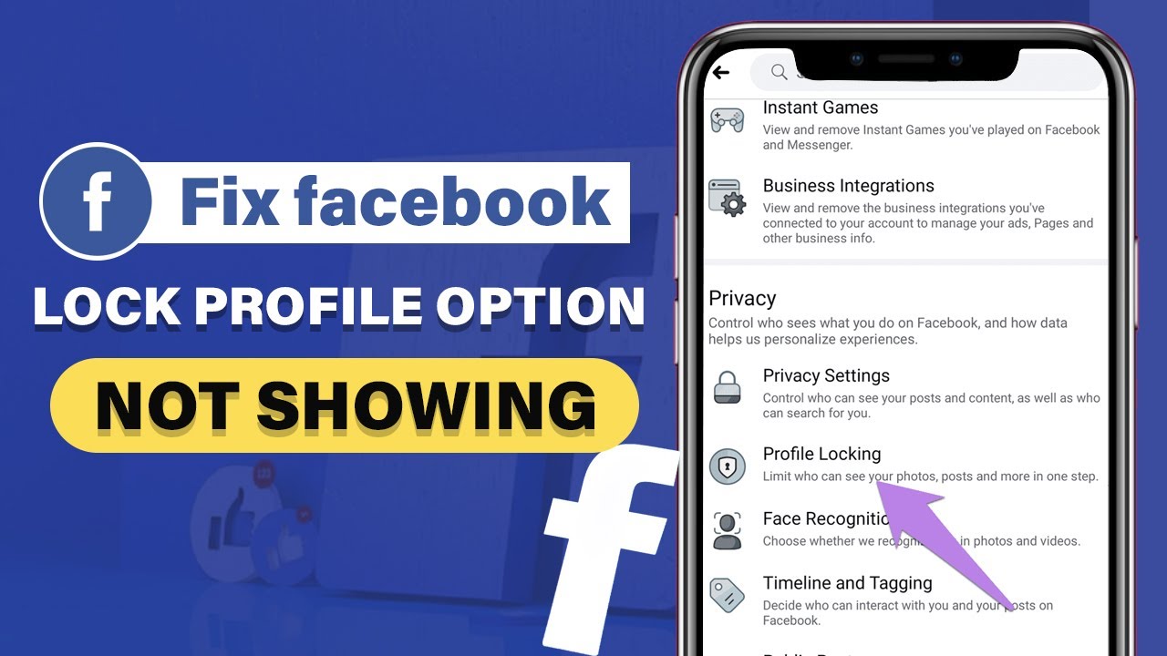 Fix Facebook Lock Profile Option Not Showing - YouTube