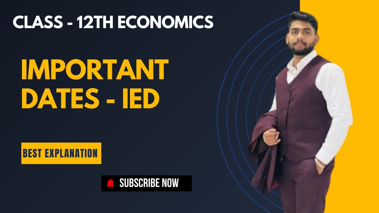 Important Dates in Indian Economic Development - Class 12 | All ...
