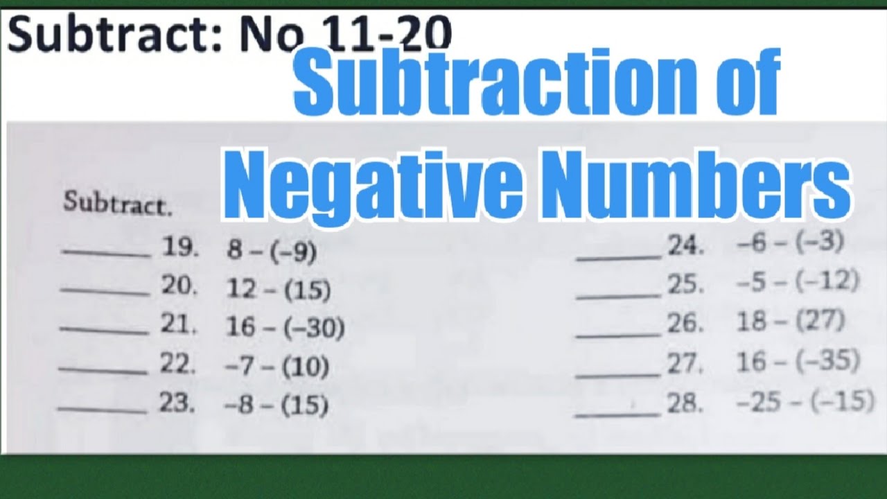Subtraction Of Negative Numbers Unlike Signs YouTube subtraction-of-negative-numbers-unlike-signs-youtube