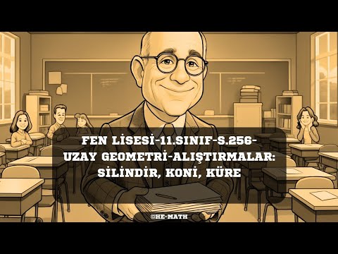 Fen Lisesi-11.Sınıf-s.256-Uzay Geometri-Alıştırmalar: Silindir, Koni, Küre #yks #geometri 