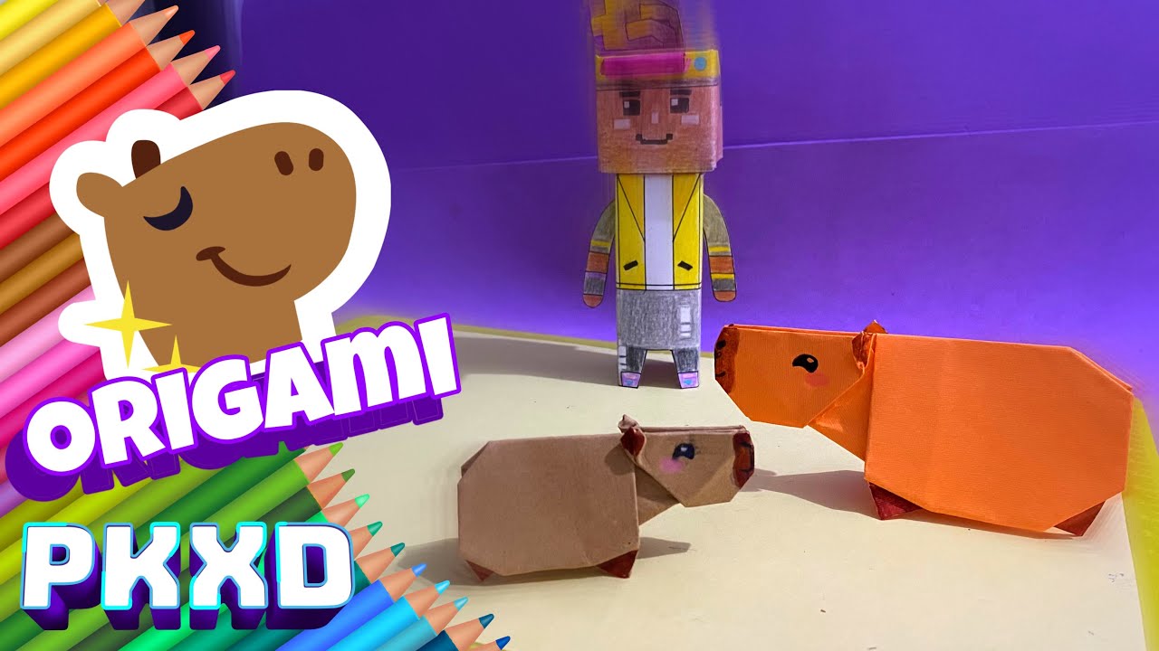 Como fazer ORIGAMI de CAPIVARA @PKXDUniverse - YouTube