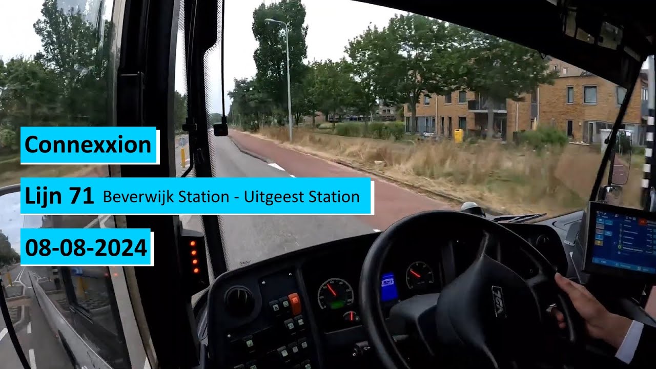 Lijn 71 Beverwijk Station - Uitgeest station | Dutch Bus driver POV ...