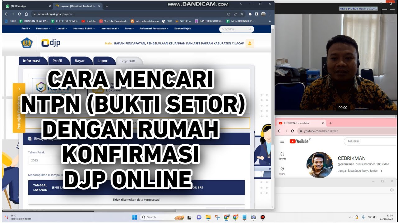 Cara mencari NTPN dari kode billing Pajak dengan Rumah Konfirmasi DJP ...