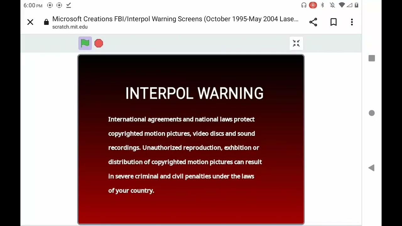 FBI/Interpol Warning Screen and Kidvision 1995 logo - YouTube