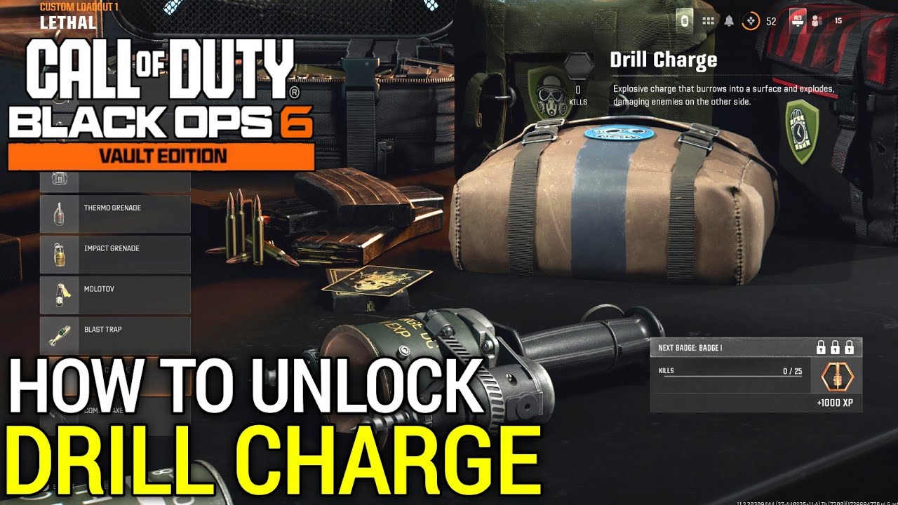 How to Get Drill Charge BO6 Drill Charge Lethal Unlock BO6 | BO6 How to ...