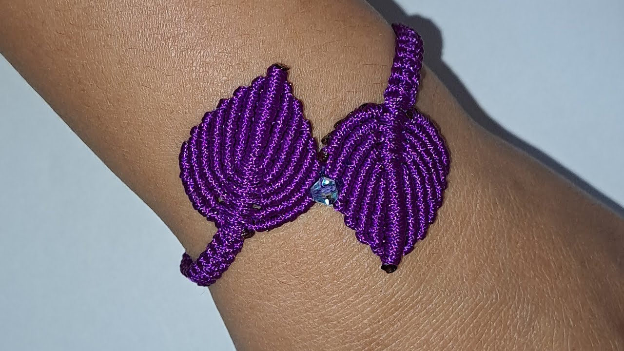 easy way to make a bracelet macrame nylon🧵 cord - YouTube