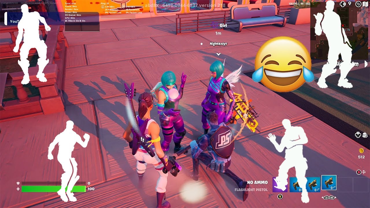 Funniest emote battle with Wonder skins🤣! @Nightkniyt (Voice chat ...