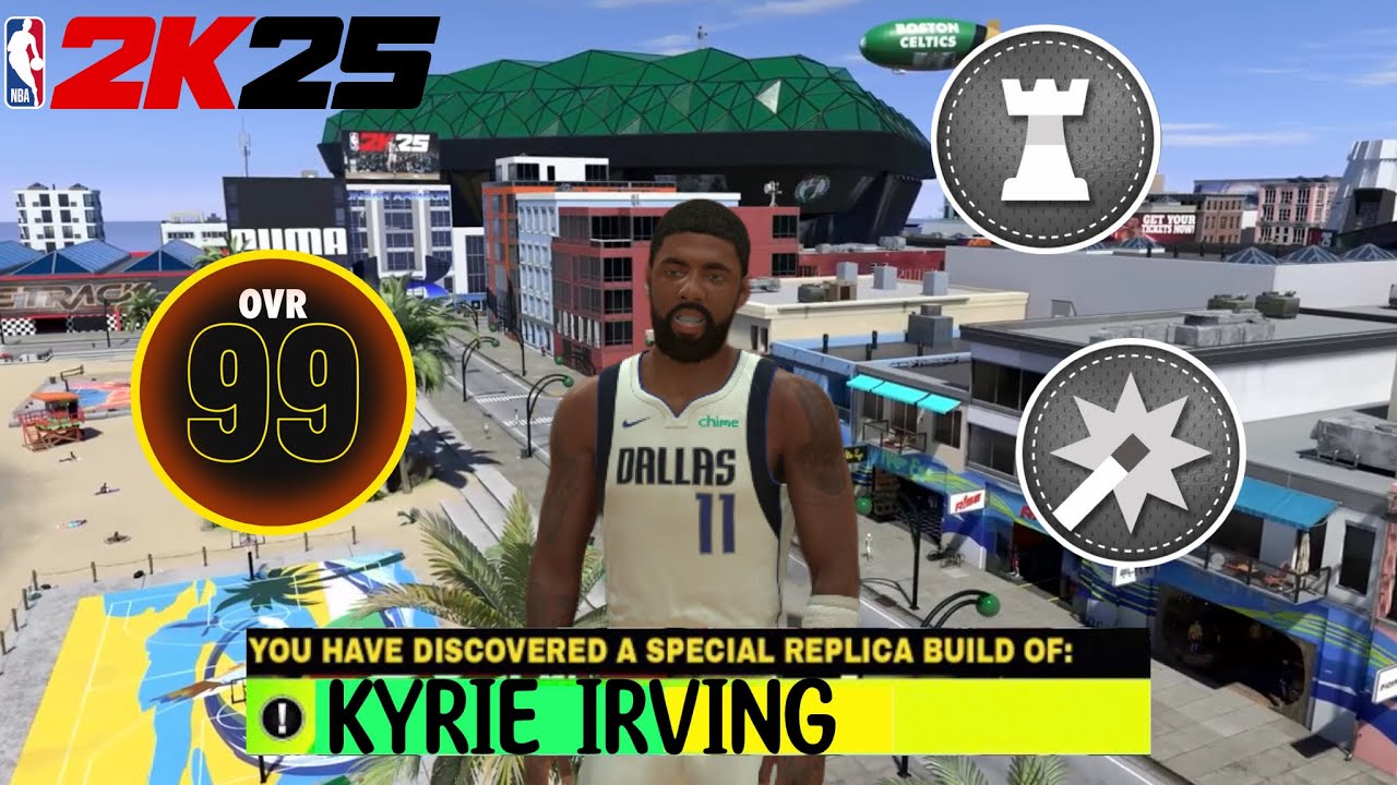 THE BEST KYRIE IRVING WALKING BUCKET BUILD NBA 2K25! 96+ BALL HANDLE PG ...