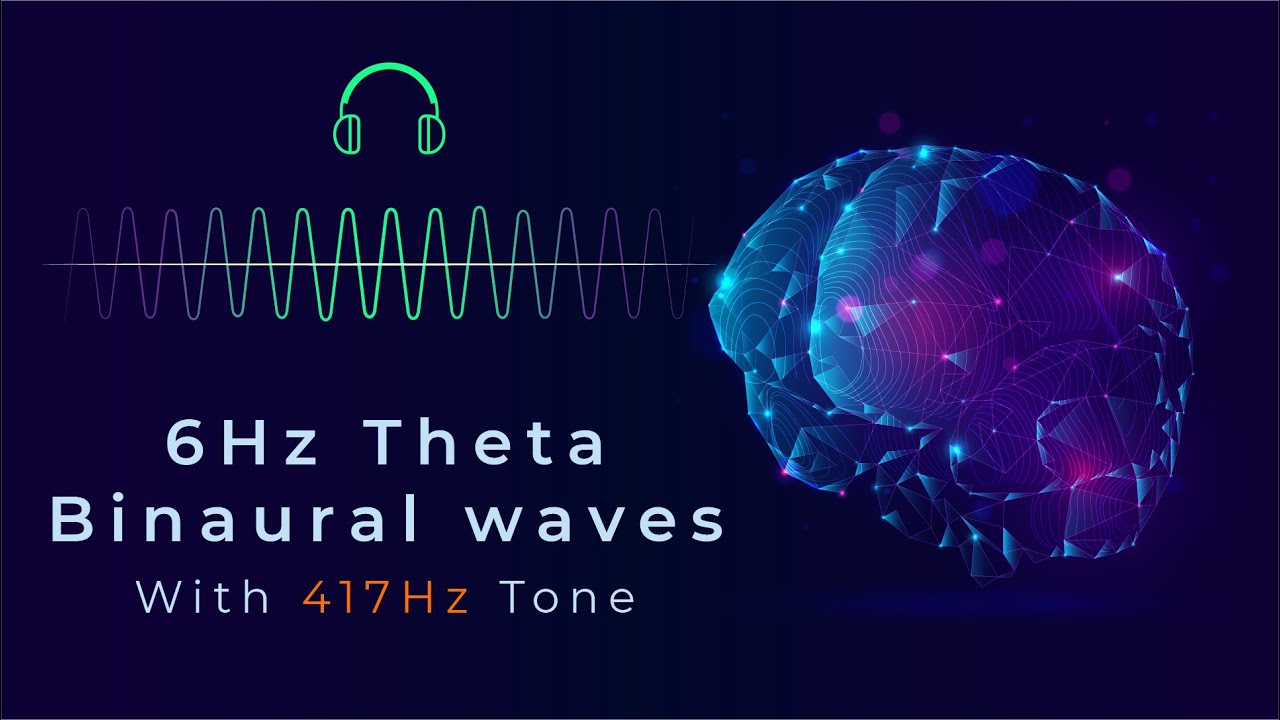 6Hz THETA Binaural Beat & 417Hz Solfeggio | Deep Relaxation and ...