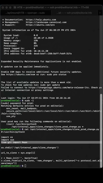 CVE-2022-24439 RCE due to improper user input validation in GitPython - YouTube