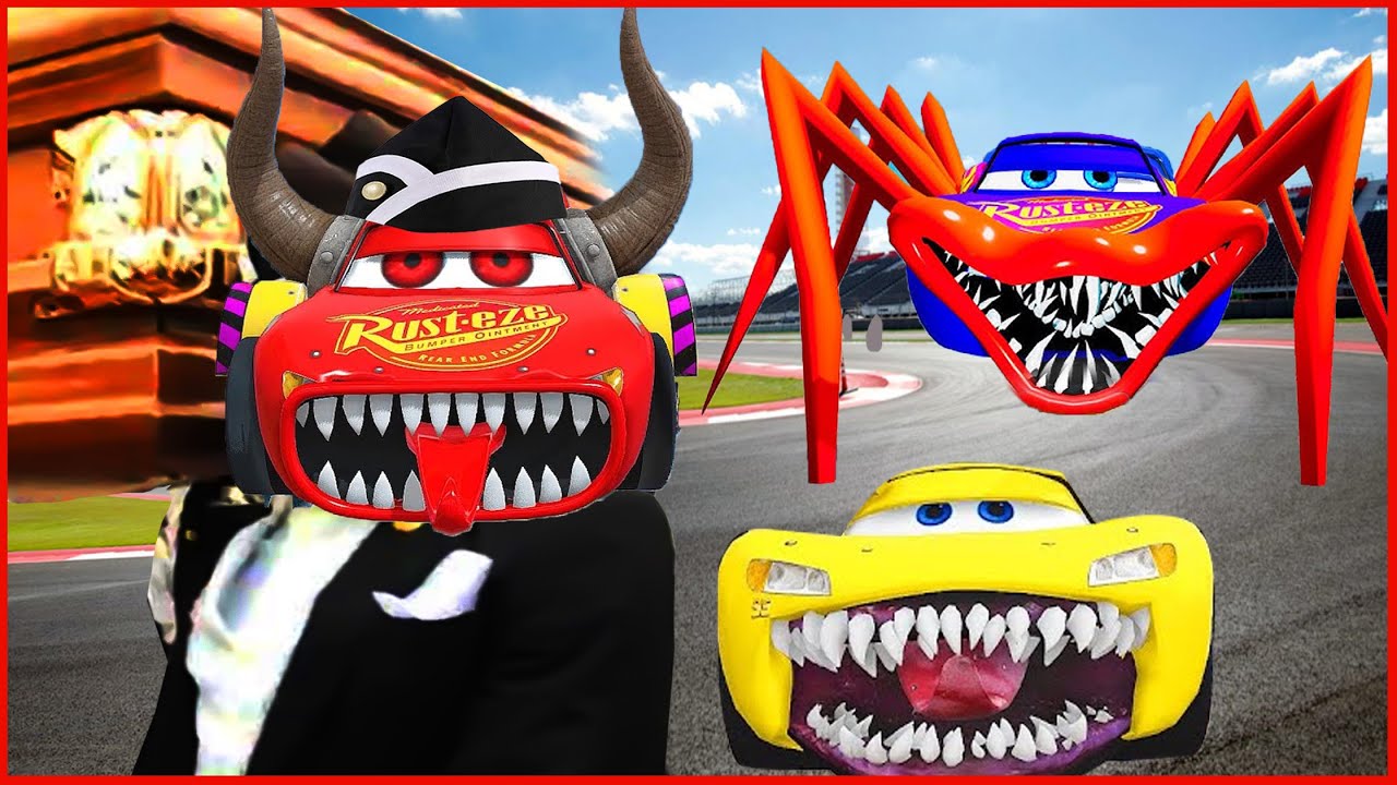 Epic Escape From Lightning McQueen Eater Monsters | Coffin Dane Meme ...