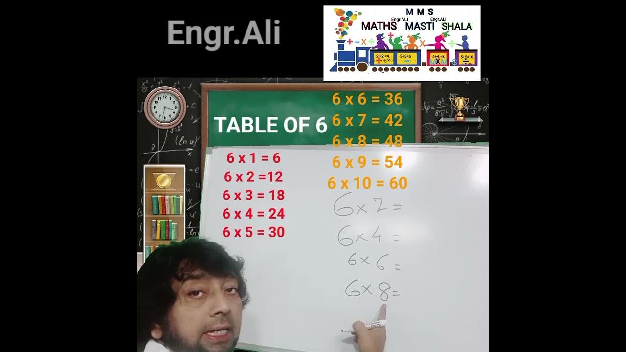 MATHS TABLE OF 6 WITH EVEN NUMBERS - YouTube
